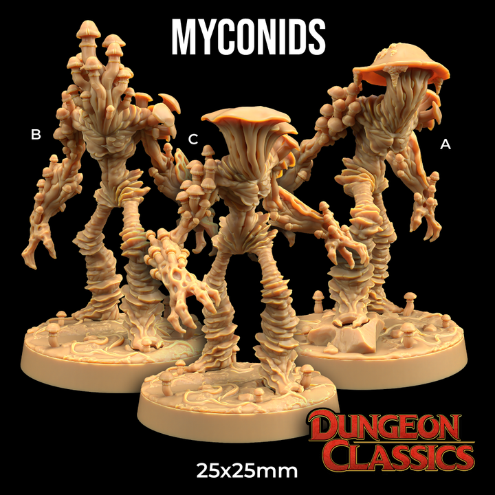 3D Printable Myconids | PRESUPPORTED | Dungeon Classics by Dungeon Classics